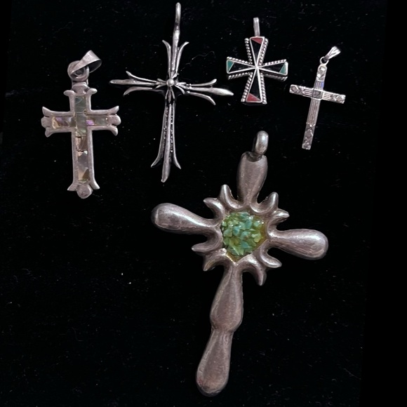 santa cruz gems | Jewelry | 5 Crosses Sterling Silver | Poshmark